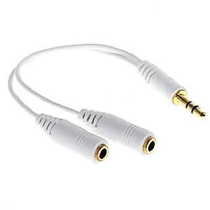 Headphones Splitter Compatible with Samsung Galaxy Tab A 10.1 (2019) Tablet - 3.5mm Earphone Adapter Dual Headset Port Audio Jack Adaptor for Galaxy Tab A 10.1 (2019) Model ONLY