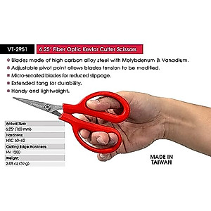 Vampire Tools vSHEARS - 6 1/4" Synthetic Fiber, Composite & Fiber Optic Shears - Kevlar, Aramid Fiber, Dyneema, Spectra, Dacron, Carbon Fiber: VT-2951 | A Cut Above All