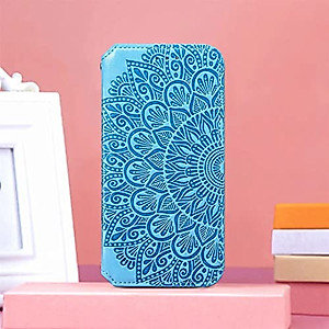 ZXL Magnetic PU Wallet Case and Protector Credit Card Holder Flip Leather with Stand Function Cell Phone Cover for Infinix Smart 5 Blue