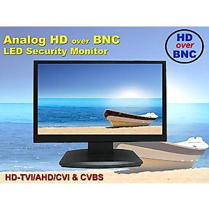 1stPV 23.6" Super HD 5MP 16:9 Professional Security Monitor, 1 HDMI, 2 BNC Inputs(HD-TVI/AHD/CVI/CVBS) & 2 BNC Outputs, Working with Super HD 5MP Security Cameras Directly in Addition to DVR/NVR & PC