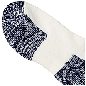 Thorlos Mens Jmm Max Cushion Low Cut Running Socks, White/Navy, Large US