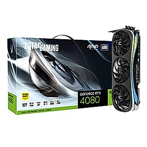 ZOTAC Gaming GeForce RTX 4080 16GB AMP Extreme AIRO GDDR6X 256-bit 22.4 Gbps PCIE 4.0 Graphics Card, IceStorm 2.0 Advanced Cooling, Spectra 2.0 RGB Lighting, ZT-D40810B-10P
