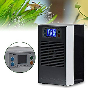 DYRABREST Fish Tank Chiller 100W 35L Water Chiller Fish Shrimp Tank Cooler Heating Cooling Summer 1-3l/min Circulating Water Pump Flow for Aquarium and Home Use