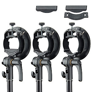Godox S2 Speedlite S-Type Bracket Bowens Mount, for Godox V1 AD200Pro AD400Pro AD200 V860II TT685 TT600 TT350, Precise Tilt Control, Large Handle, Integrated Umbrella Mount