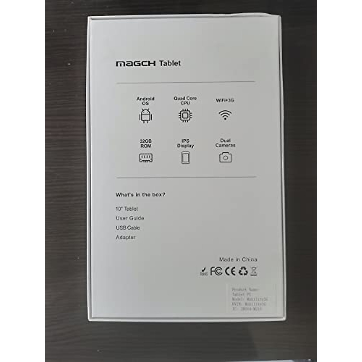 MAGCH 10-Inch Android Tablet - 3G Calls, Wi-Fi, 32GB