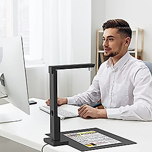 CZUR Lens800 Pro Portable Document Scanner, 8MP Document Camera, Capture Size A4, 1s/Page Fast Scan Speeds, Easy-to-Use, USB Powered Travel Scanner, for Mac&Windows