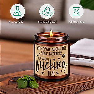 GSPY Scented Candles - Wedding Gifts for Couple - Congratulations on Your Wedding, Funny Wedding Gifts, Wedding Candles - Best Friend Wedding Gift, Newlywed Gift, Bride and Groom Gifts, Marriage Gifts