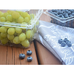 75 Pack - Quart Berry/Produce Basket - Vented Plastic Containers - for Tomatoes, Peppers, Grapes, Clementines