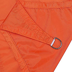 WYI 10 x 10 x 10 Ft Triangle Sun Shade Sail, Waterproof Oxford Canopy Awning Shelter 3 Ropes, Heavy Duty Block Sun Shade for Patios Yard Garden Outdoor Activities, Orange