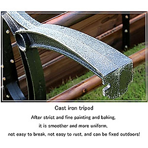Garden Benches , Patio Bench Park Bench Outdoor Conversation Couch, Solid Wood Garden Bench with Backrest, Outdoor Wooden Park Bench, Cast Iron Tripod Rust- Proof Retro Patio Furniture (Size : 120cm)