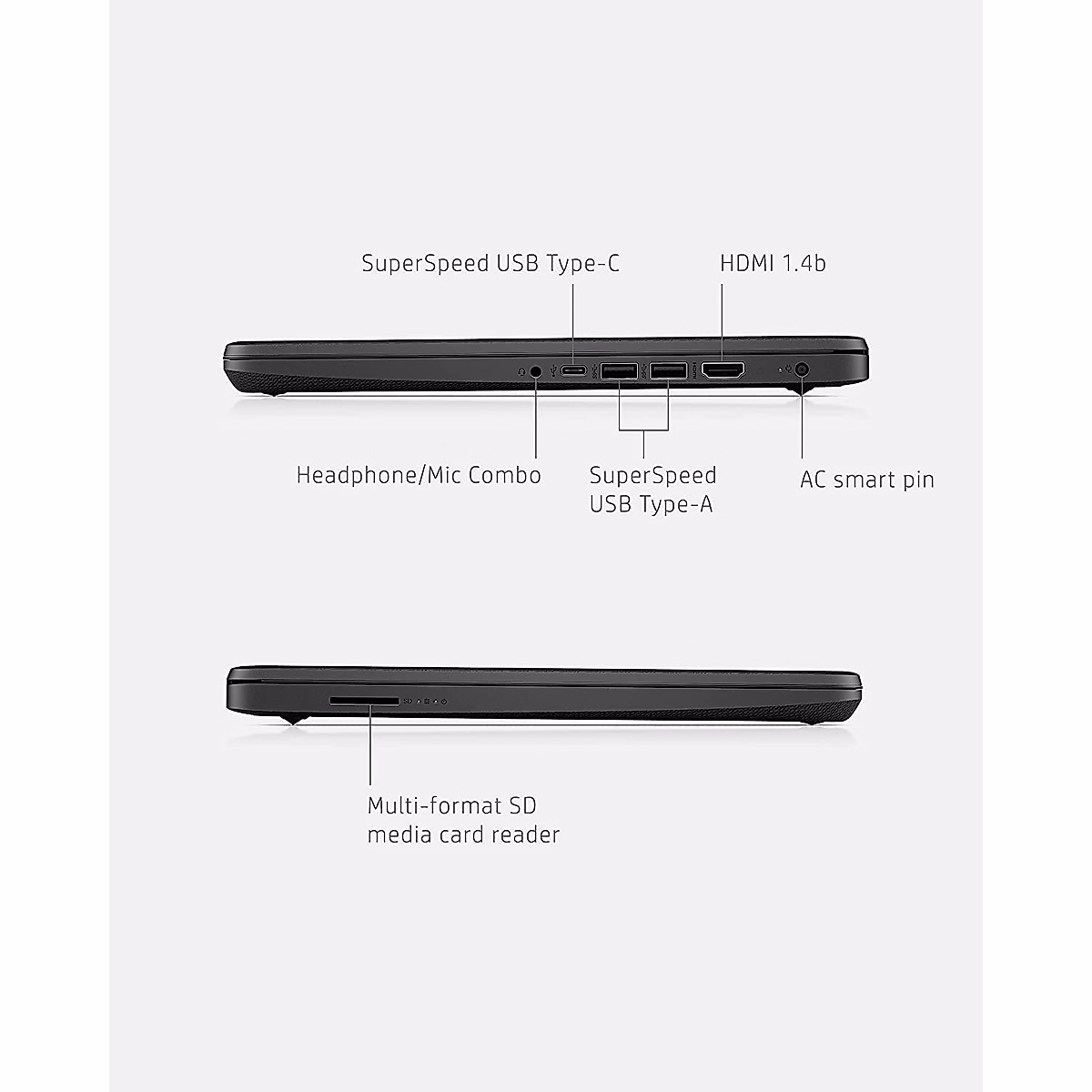 HP 14 Laptop, Intel Celeron N4020, 32GB RAM, 64 GB Storage, 14-inch HD Touchscreen, Intel UHD Graphics 600, Windows 11, Thin & Portable, 4K Graphics, One Year of Microsoft 365, Jet Black