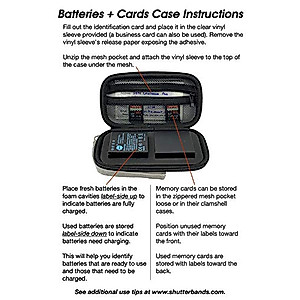 Batteries + Cards Case Compatible with Olympus BLH-1 Batteries (Blue)