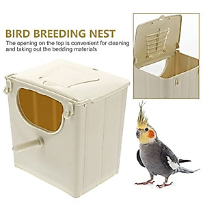 Zerodeko 4Pcs Bird Nesting Box, Plastic Parakeet Nest Box Hanging Bird Breeding House Cage Mounted Incubation Box Small Animal Hut for Finch, Squirrel, Parrot, Budgie
