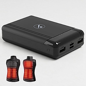 gerritfany 10400mAh 5V/2A Power Bank, Pocket Size Fast Charging Portable Charger Apply for Heated Vest, Rechargeable Battery Pack for iPhone, Samsung Galaxy and More
