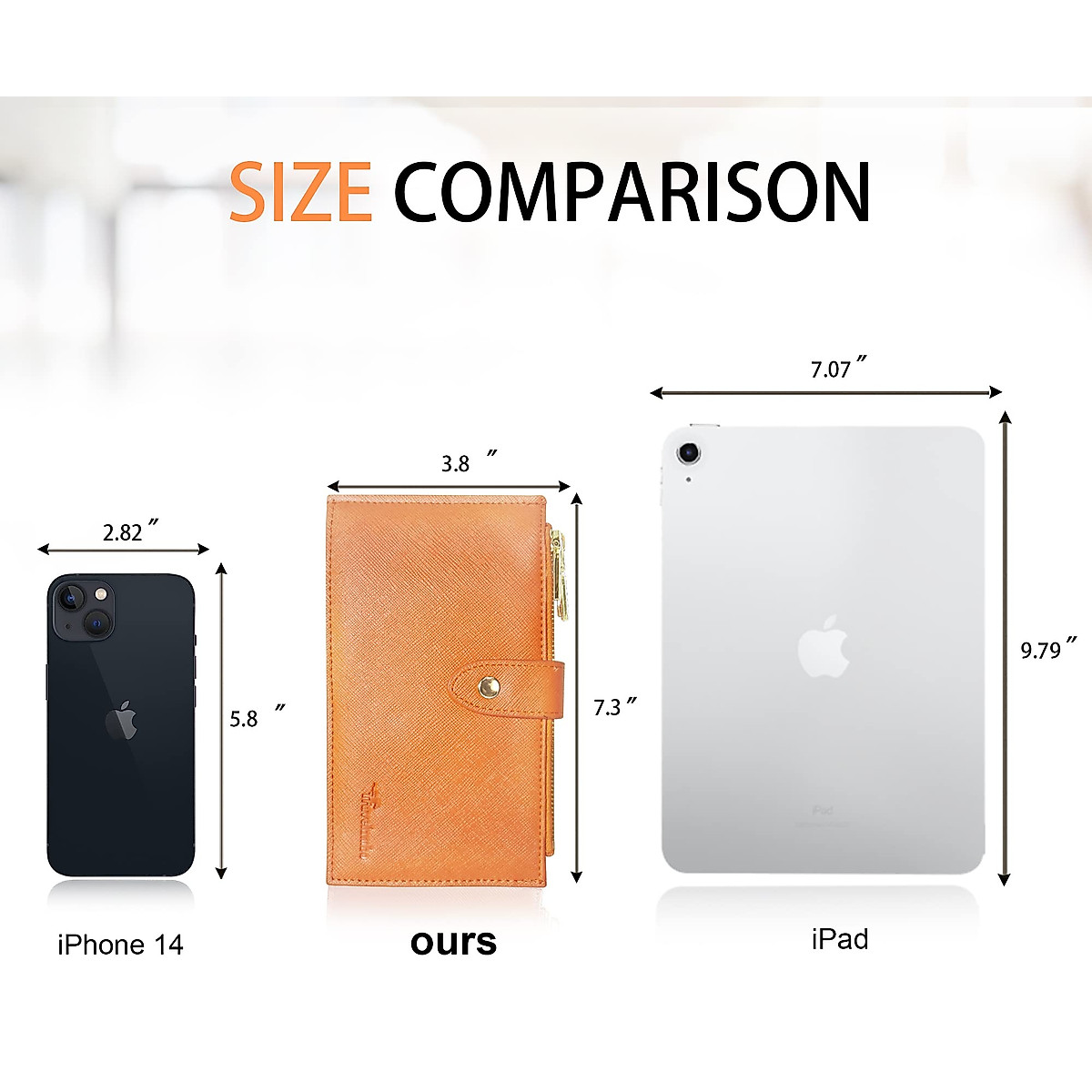 Travelambo RFID Wallet Women Large Size Bifold Multi Card Wallet Case with Zipper Pocke Credit Card Holder for Women