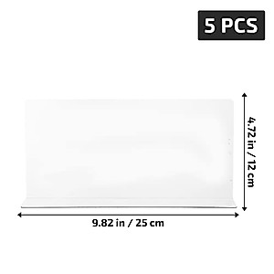 Baluue Clear Shelf Dividers Plastic Shelf Dividers- L Shape Separator Clapboard for Commodity Classification for Cabinets Shelf Store (5 Packs)