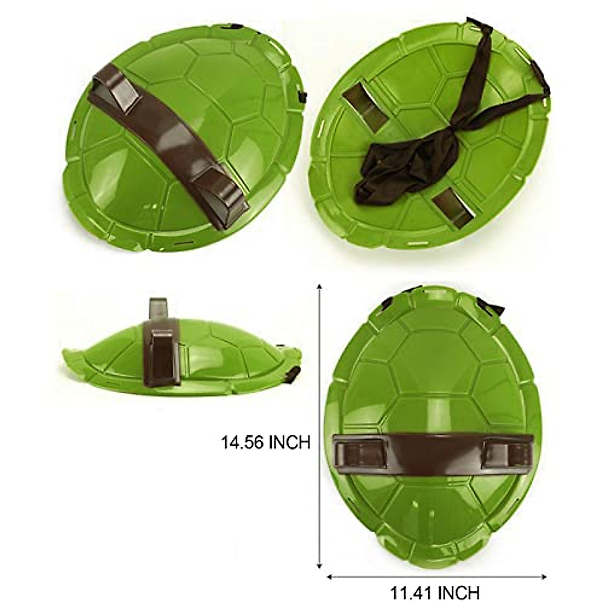 Lgtvmu Tortoise Shell, Superhero Cosplay Costume, Ninja costumes Weapon Set, Kids Halloween, Birthday Gift… (Light Green)