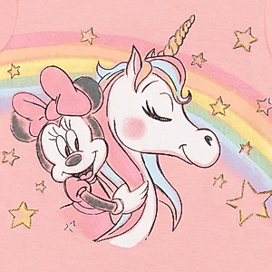 Disney Minnie Mouse Toddler Girls 3 Pack T-Shirts Pink/White/Blue 5T