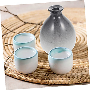 UPKOCH Corked Wine Bottle Wine Jar Soy Sauce Ceramics Cork Sake