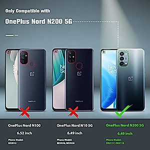 JXVM for OnePlus Nord N200 5G Case: Dual Layer Protective Heavy Duty Cell Phone Cover Shockproof Rugged with Non Slip Textured Back - Military Protection Bumper - 6.49inch (Black Black)