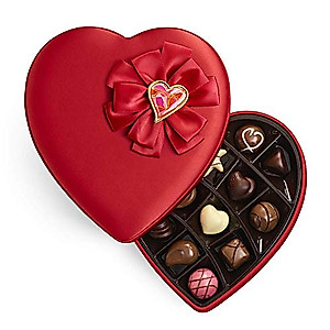 Godiva Chocolatier Valentine’s Fabric Heart Assorted Chocolate Gift Box, 14 pc.