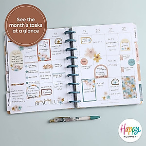 Happy Planner 2023 Daily Diary and Calendar, 18-Month Daily, Weekly, Monthly July 2023–Dec. 2024 Planner Diary, Vertical Layout, Softly Modern Theme, Classic Size, 17.78 x 23.50 cm (7" x 9 3/4")