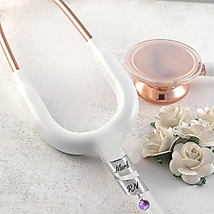 Personalized Stethoscope Name Tag Customized Iittman Stethoscope Charms Stethoscope ID Tag-Nurses Week/Graduation Gift for Nurse, Doctor, Medical Assistant