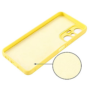 Case for Infinix Hot 20S, Liquid Silicone Protective Phone Case for Infinix Hot 20S with Silicone Lanyard, Slim Thin Soft Shockproof Cover for Infinix Hot 20S Silicone Case Yellow