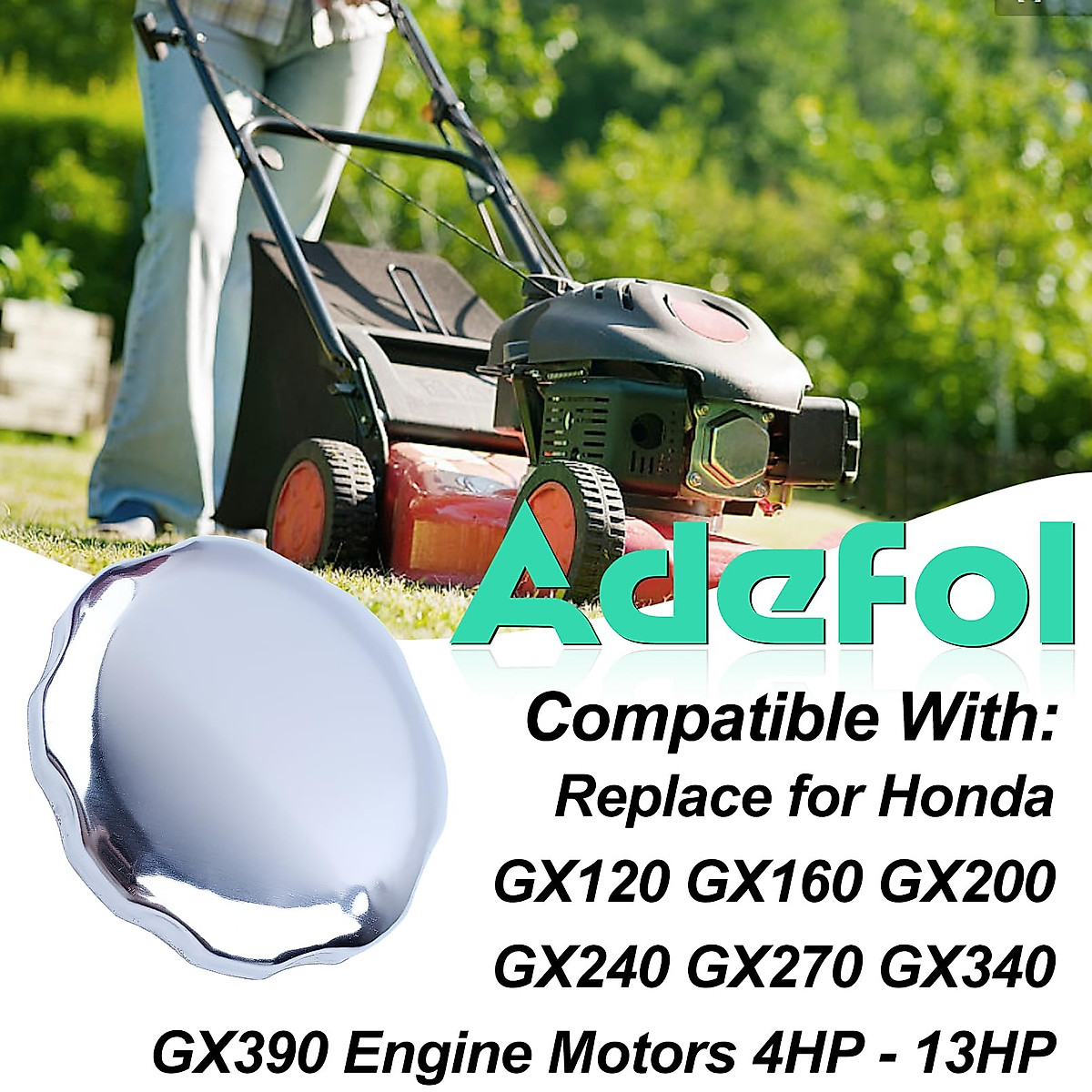 Adefol 5pcs Gas Fuel Cap for Honda GX120 GX160 GX200 GX240 GX270 GX340 GX390 Replace 17620-ZH7-013 17620-ZH7-023