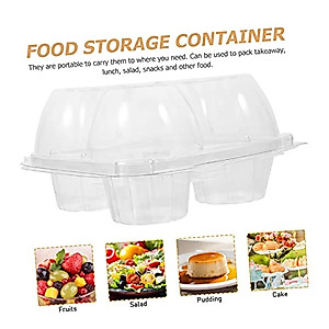 Zerodeko 30 pcs Four piece cake box mini containers clear container with lid mini paper cups transparent cupcake holders cake containers with lids muffin gifts carriers egg tart container