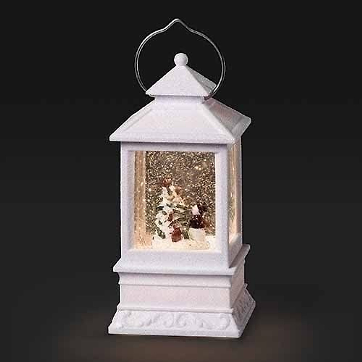 Christmas by Roman Inc., Confetti Lites Collection, 8.5" H LED Lantern with Snowman, Lantern, Snow Globe, Holiday Home Décor, Santa, Cardinal, Nutcracker, Snowman, Reindeer (4x4x8.5)