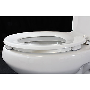LUXE Bidet NEO 185 White, Toilet Seat Bumpers and Shut-Off Valve T-Adapter Bundle