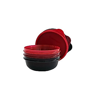 Tupperware Airtight Leakproof Storage Container (Set of 3, 300 ml) Cherry, Ruby, Black, 11155467