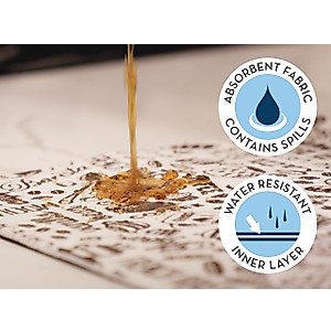 S&T INC. Coffee Mat, Absorbent Coffee Bar Mat for Coffee Maker and Espresso Machine, Coffee Maker Mat for Countertops, Typography Print, 12 in. x 18 in., 1 Pack