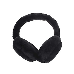 Healeved Fluffy Ear Muffs Women Winter Warm Earmuff Plush Ear Warmer Winter Ear Covers Headwear Outdoor Earmuff, Black Ear Warmer