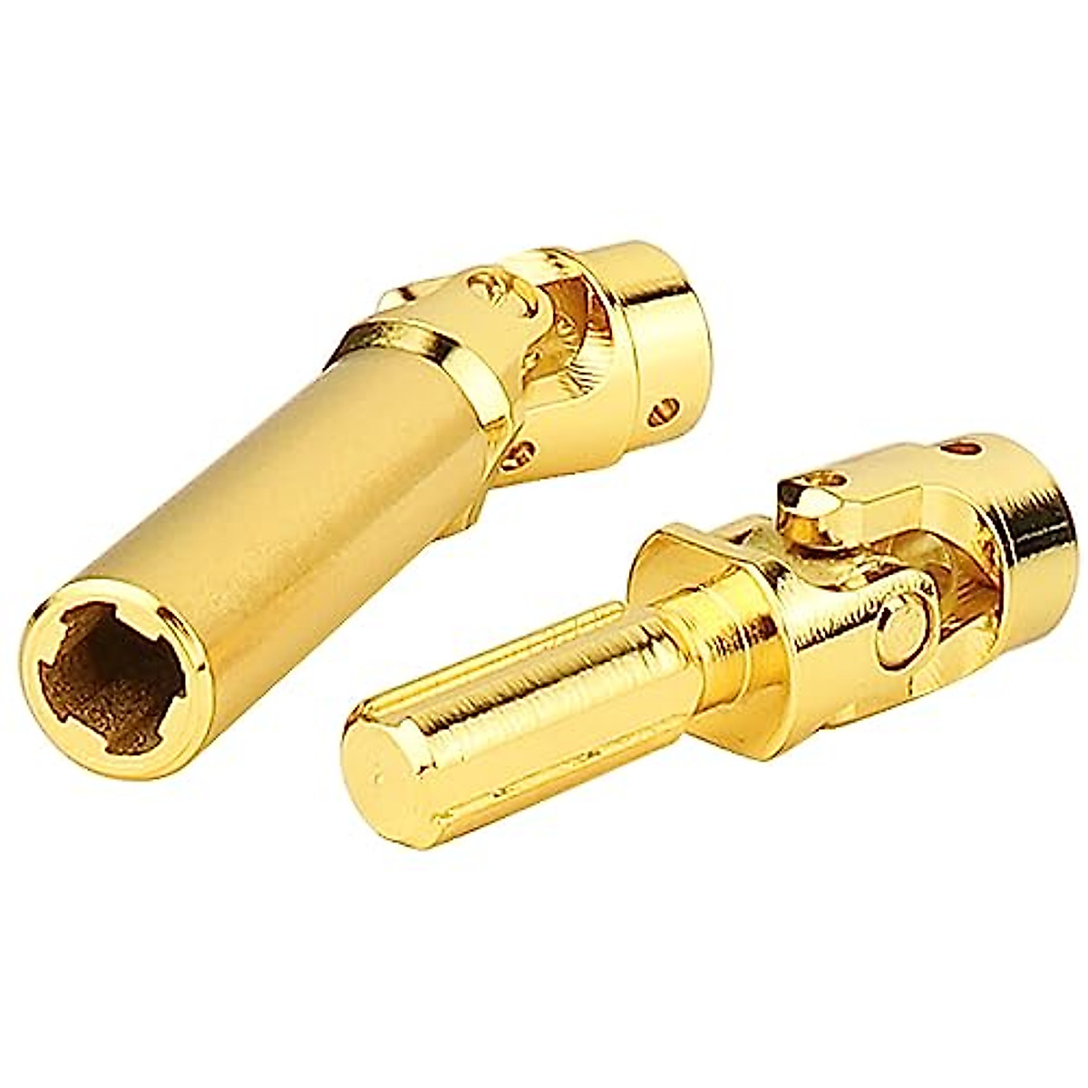RZXYLRC Stainless Steel Drive Shaft Gold Front Rear Center Shaft for TRX4M 1/18 RC Crawler Defender Upgrade, 2PCS