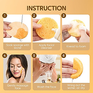 GAINWELL 100PCS Compressed Facial Sponges, Cleansing, for Personal Spa Esthetician Use