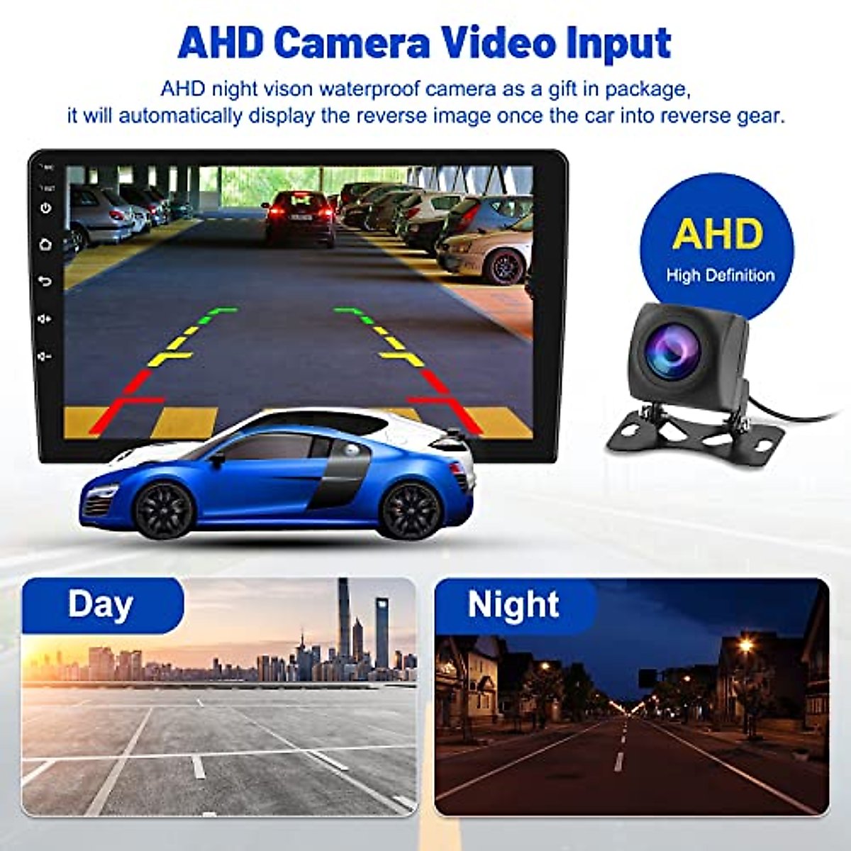 Double Din Android 11 Car Stereo Wireless Apple Carplay Android Auto【2G+32G】 Hikity 10.1 Inch Touch Screen Car Audio Receiver Bluetooth FM Radio GPS Navigation WiFi HiFi IPS Display + Backup Camera