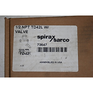 Spirax Sarco Inc. 0680762 TD42L 1/2" DISC TRAP w/oBlwdwn