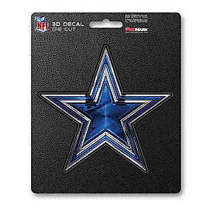 FANMATS 62772 Dallas Cowboys 3D Decal Sticker, 5” x 6.25”