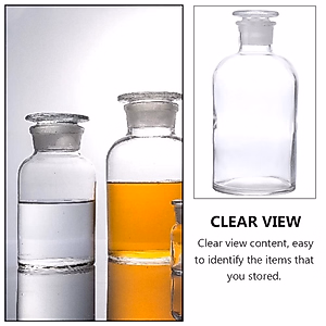 TEHAUX 1pc Reagent Bottle Sample Bottle Chemicals Bottle Sample Sealing Bottle Chemicals Glass Bottle