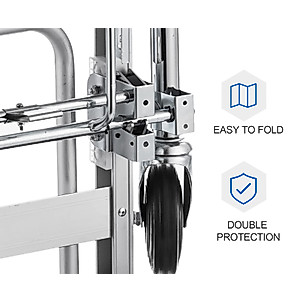 SmarketBuy 2 in 1 Hand Truck 800 LBS Weight Capacity Heavy Duty Convertible Hand Truck Durable Aluminum and Steel Construction 4 Wheels Hand Truck Dolly