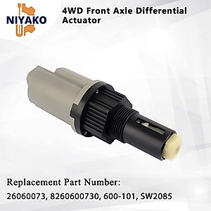 Niyako 4WD Front Four Wheel Drive Actuator Replacement# 600-101 8260600730 26060073 Fit 1988-2015 Chevy Silverado Avalanche K1500 K2500 K3500 Tahoe Suburban GMC Canyon Yukon Escalade Isuzu