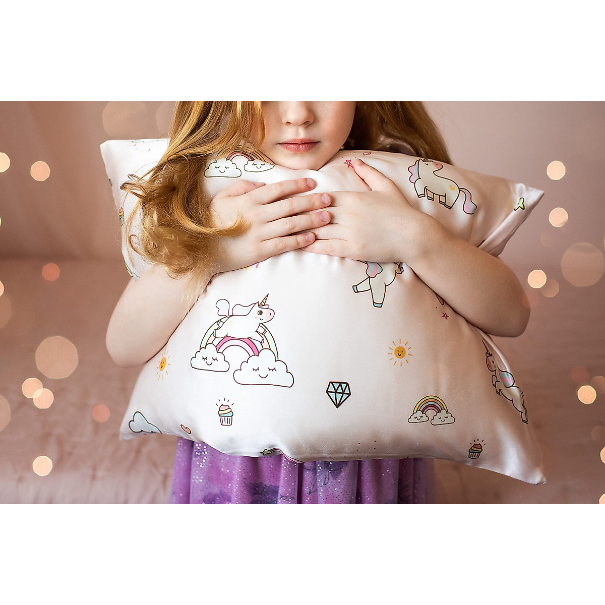 Beauty of Orient - Mulberry Toddler Baby Silk Pillowcase for Hair and Skin, Hidden Zipper, 19 Momme, Natural Hypoallergenic Cooling Pure Mulberry Pillow Cases (1pc - Toddler 13" x 18", Unicorn)