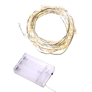 Abba Patio Battery Powered String Lights, 9.5ft 30 LED Star Decorative Lights Garden Home Party Wedding Festival Landscape, Warm White