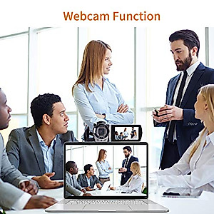 kicteck Video Camera Camcorder Digital Camera Recorder Full HD 1080P 15FPS 24MP 3.0 Inch 270 Degree Rotation LCD 16X Zoom Camcorder with 2 Batteries(604s)