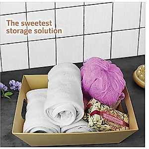 Upper Midland Products [5PK] Large Baskets For Gifts Empty To Fill | Bulk Gift Basket Kit- 10x12” Big Kraft Basket | Christmas, Valentines, Thanksgiving, Easter | Gift To Impress