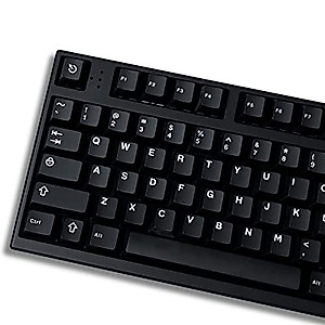 Black WOB Keycaps Doubleshot Cherry Profile 121 Keys Custom Minimalist Keycaps Set for 60% 65% 70% 75% 100% Cherry MX Gateron Kailh Switches Mechanical Keyboards
