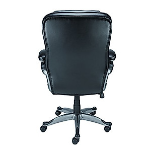 STAPLES 923523 Osgood Bonded Leather High-Back Manager's Chair Black
