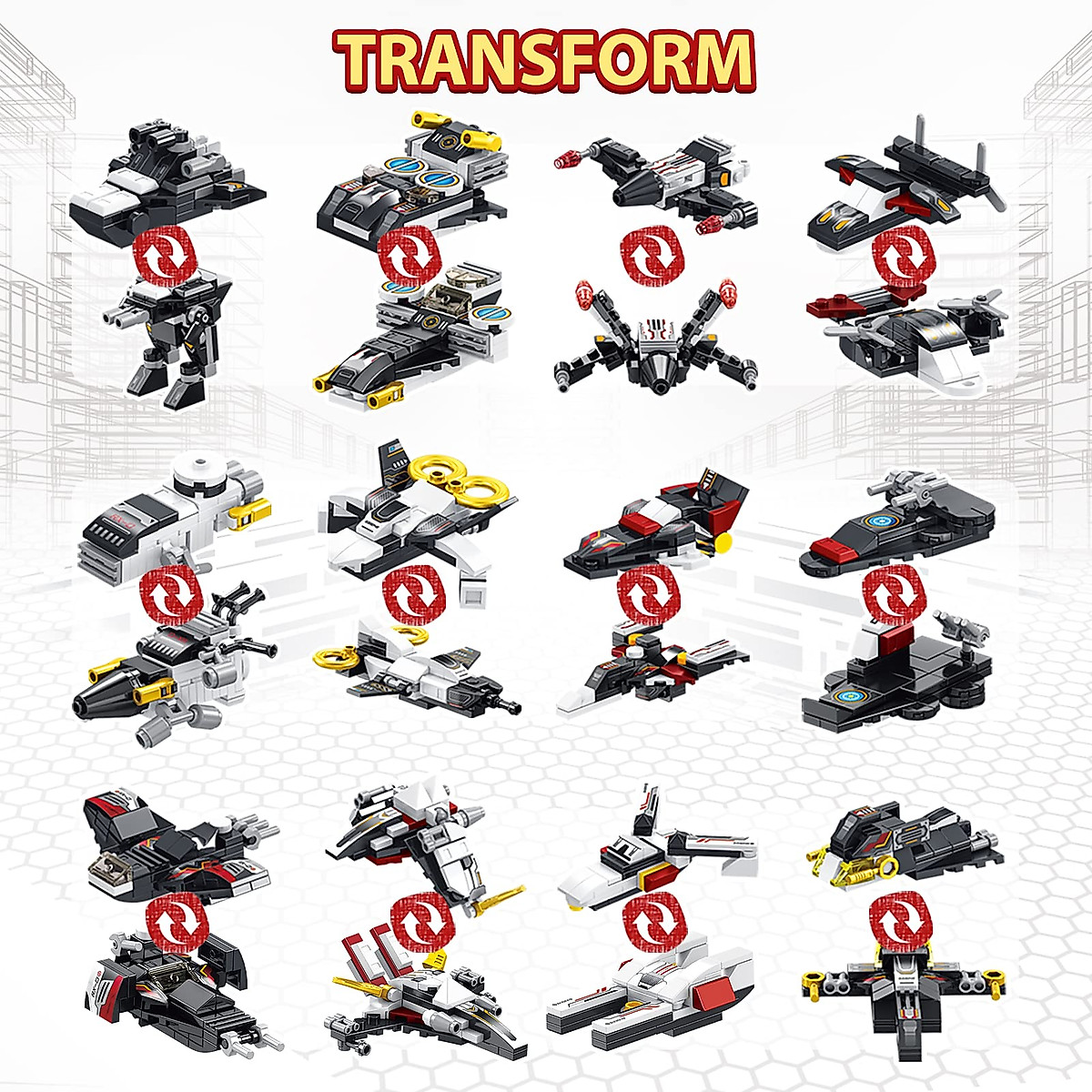 Lemon Legend 25-in-1 STEM Building Toys Kits for Kids to Assemble a Big Robot or 12 Small Airplanes, Best Gifts for Boys and Girls Ages 6 7 8 9 10+ Year Old,566 PCS.